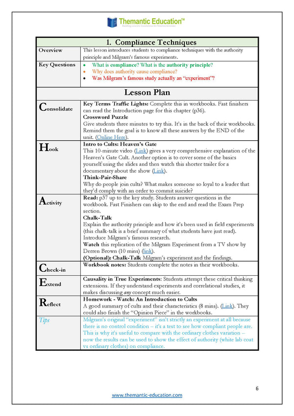 Chapter 2: Cults - Bundle (2025 Edition) – Themantic Education